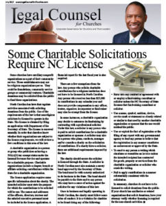 Some Charitable Solicitations Require NC License - Legal Counsel For ...